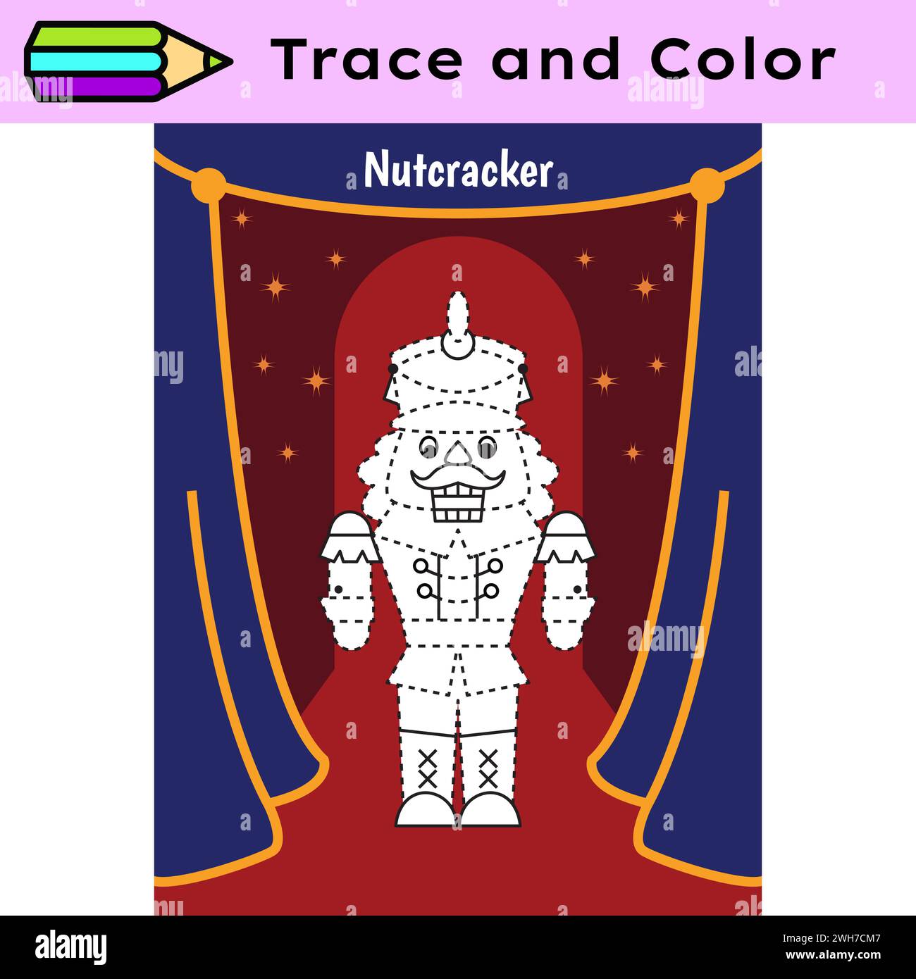 Pen tracing lines activity worksheet for children. Pencil control for ...
