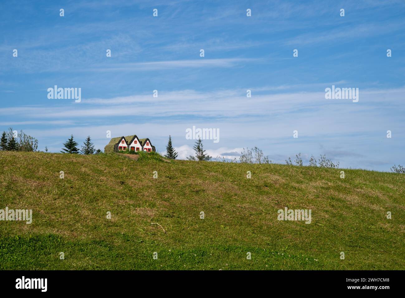 Cute miniature turf houses, in Iceland Stock Photo - Alamy