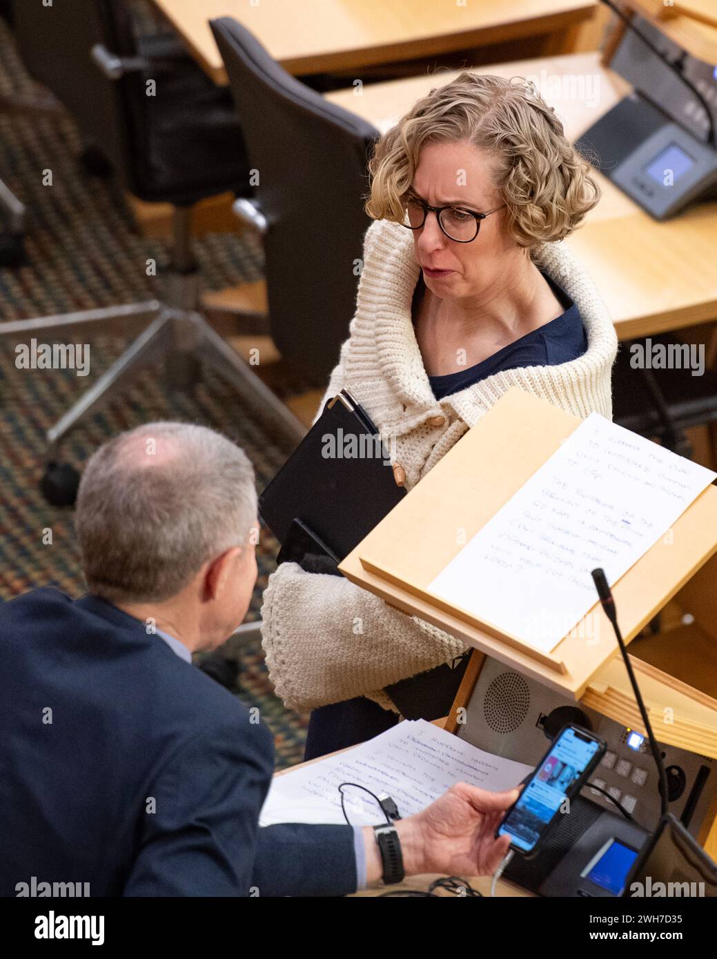 Lorna slater talking with willie rennie hi-res stock photography and ...