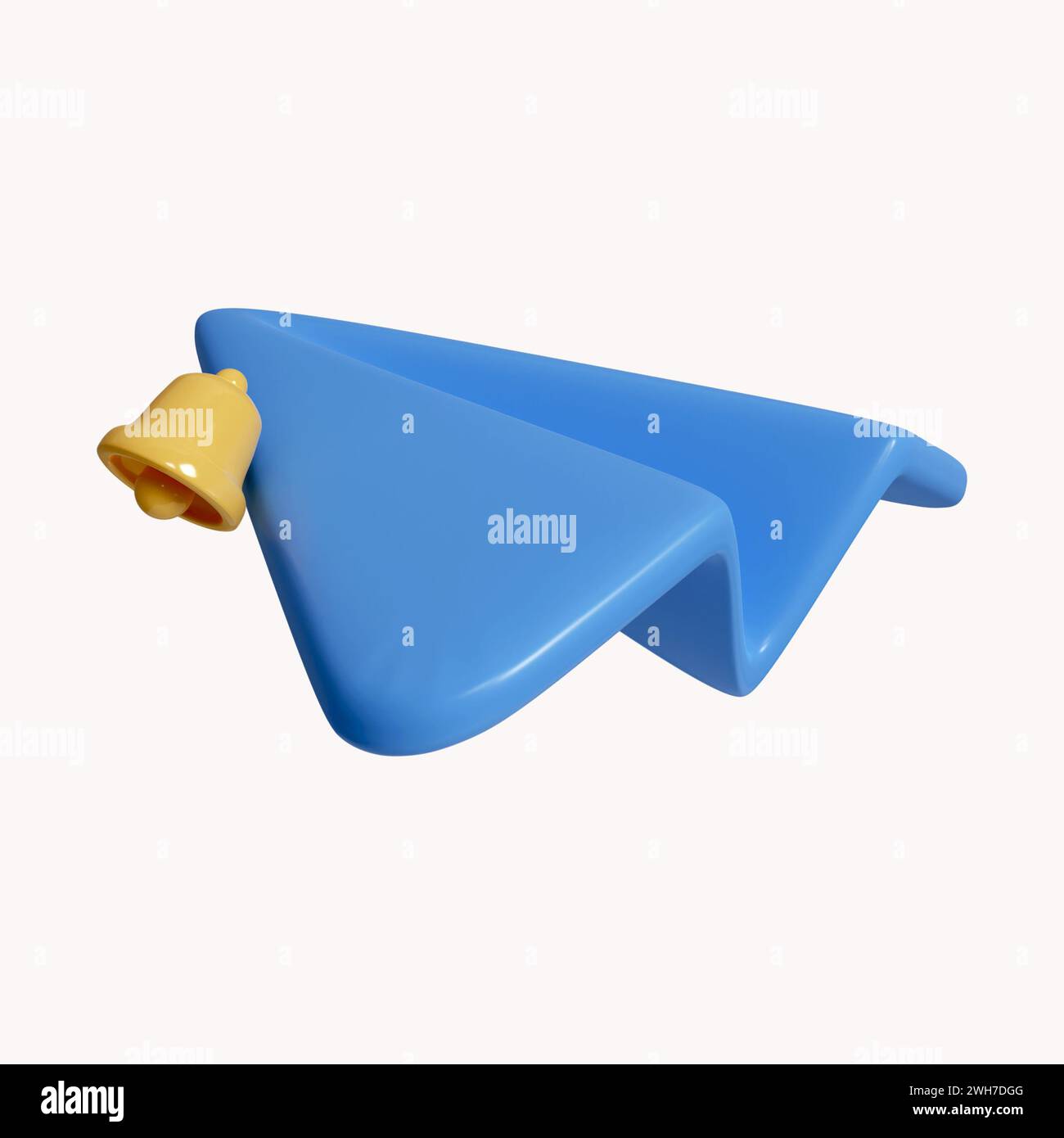 3D Paper Airplane new message concept. icon isolated on white ... 3D Paper Airplane new message concept. icon isolated on white ...