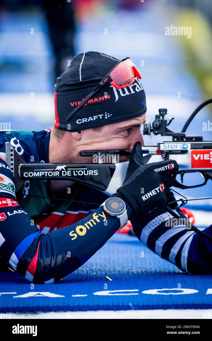Quentin Fillon Maillet of France during a training session in the free ...