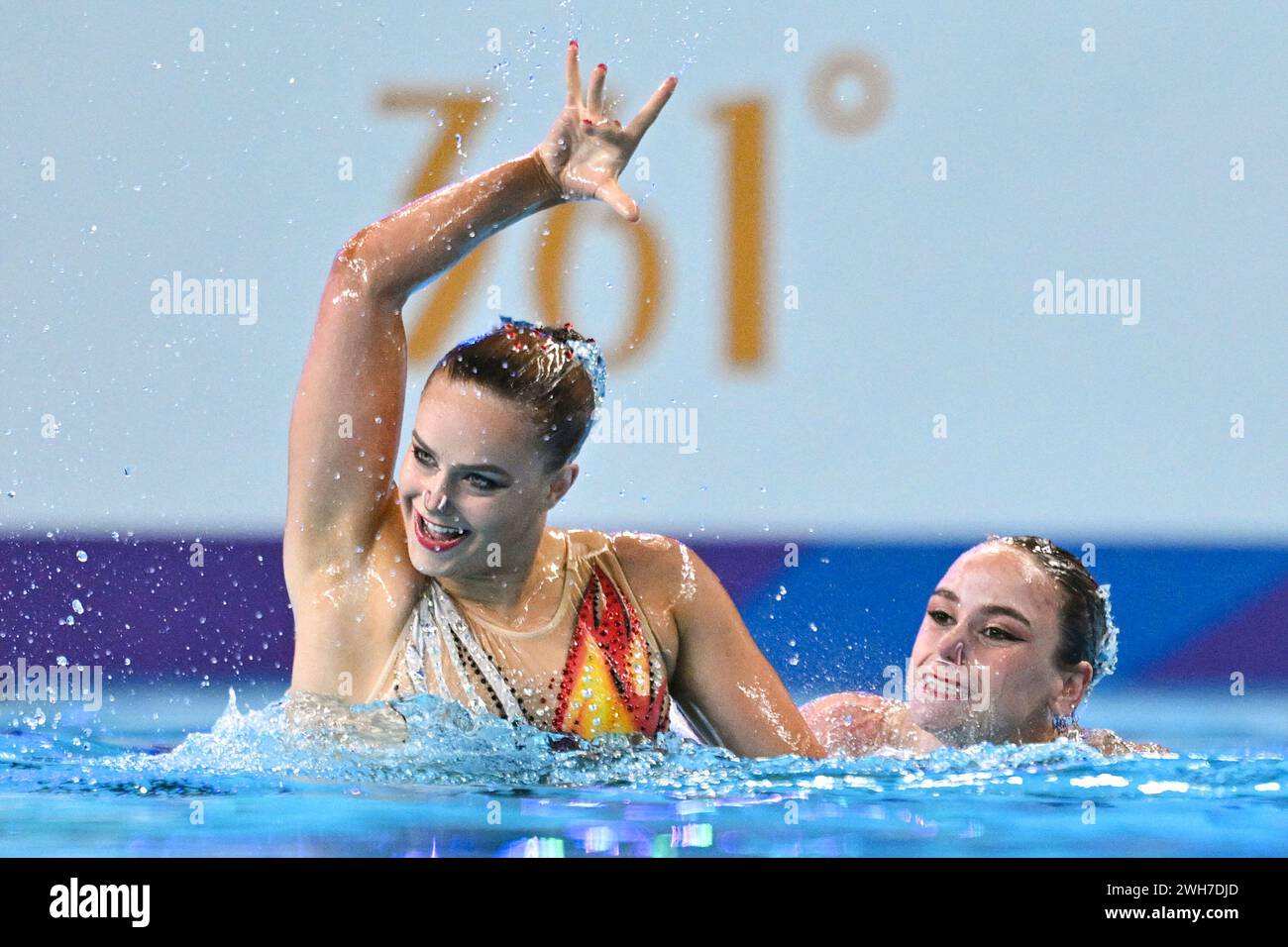 Doha, Qatar. 8th Feb, 2024. Kate Shortman/Isabelle Thorpe of Britain ...