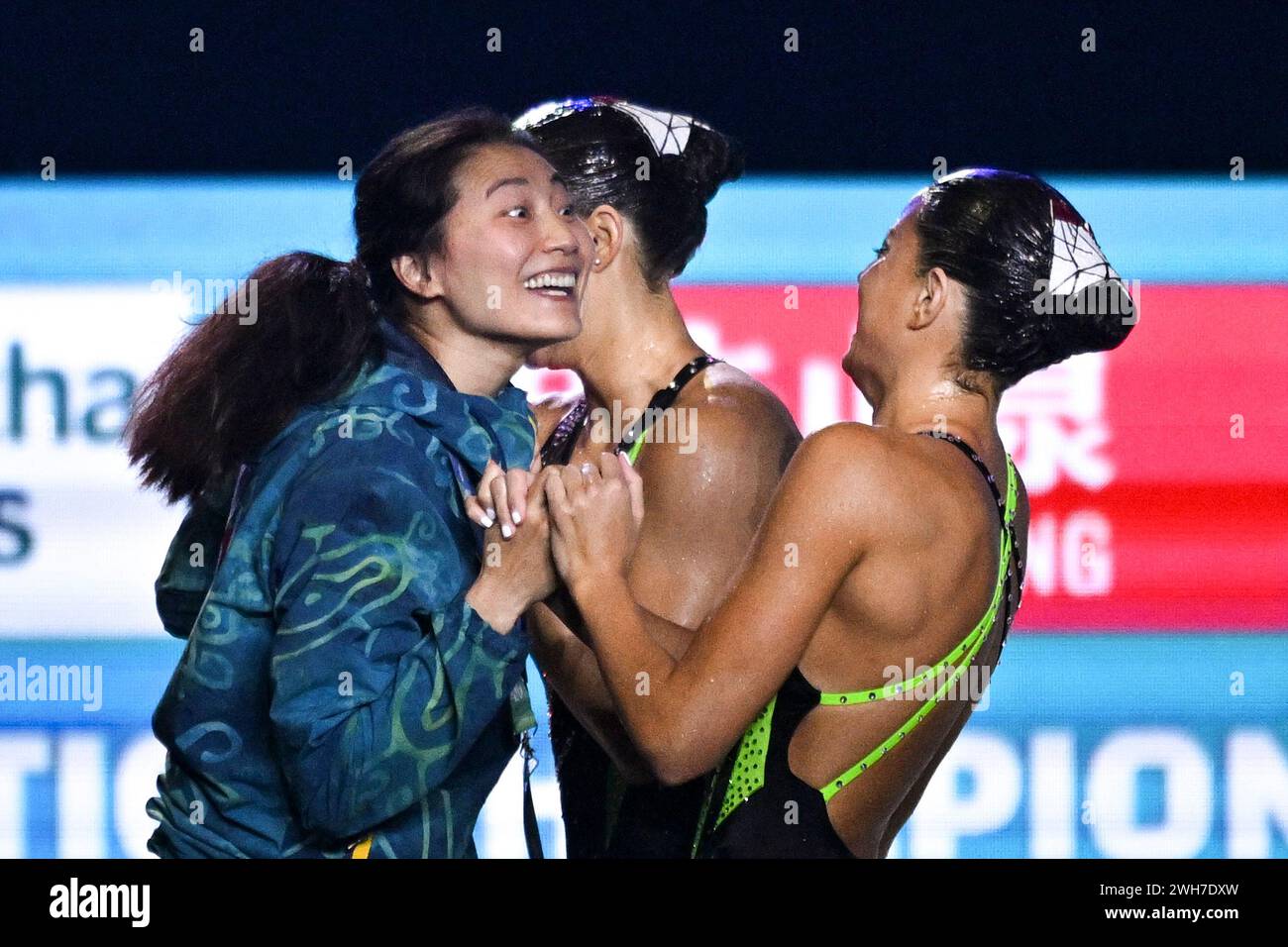 Doha, Qatar. 8th Feb, 2024. Kyra Hoevertsz/Mikayla Morales of Aruba ...