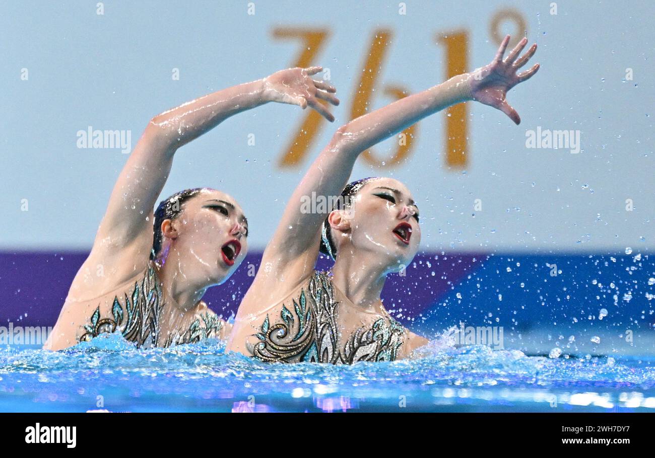 Doha, Qatar. 8th Feb, 2024. Hur Yoonseo/Lee Riyoung of South Korea ...