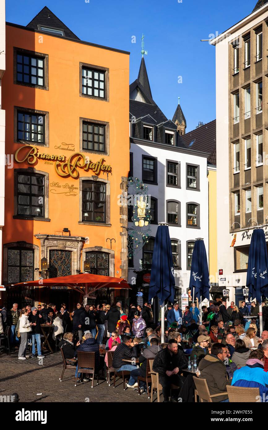 pavement cafes and the pub Brauerei zum Pfaffen Max Paeffgen at the ...