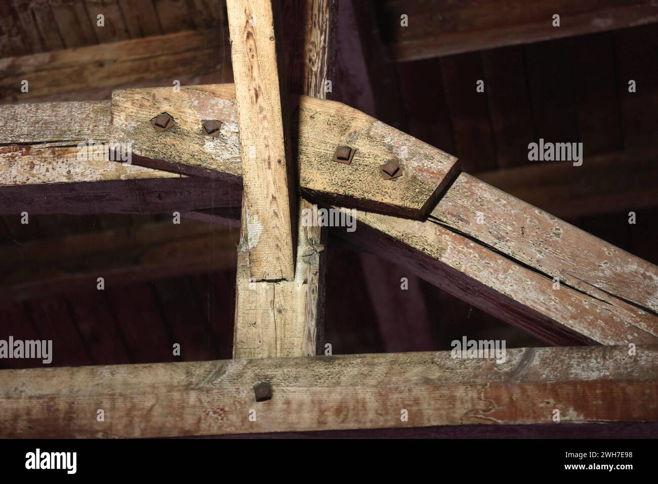 Fachwerk 08.02.2024, Erfurt, Gueterbahnhof, Holzkonstruktion / Fachwerk ...