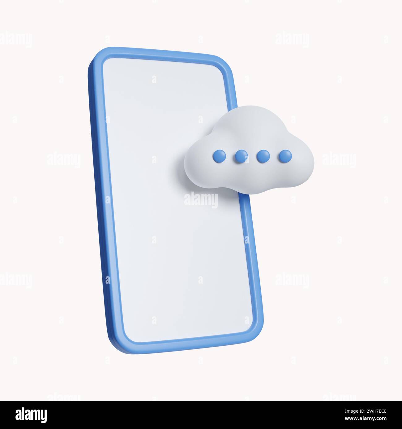 3d phone cloud. Cloud Computing Creative using Mobile Phone. icon ...