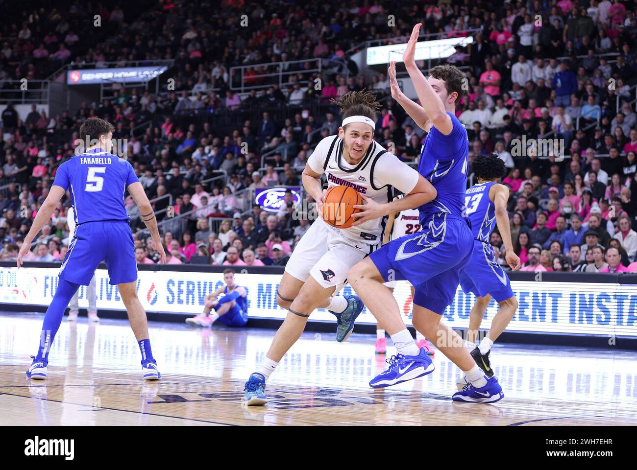 PROVIDENCE, RI - FEBRUARY 07: Providence Friars forward Josh Oduro (13 ...
