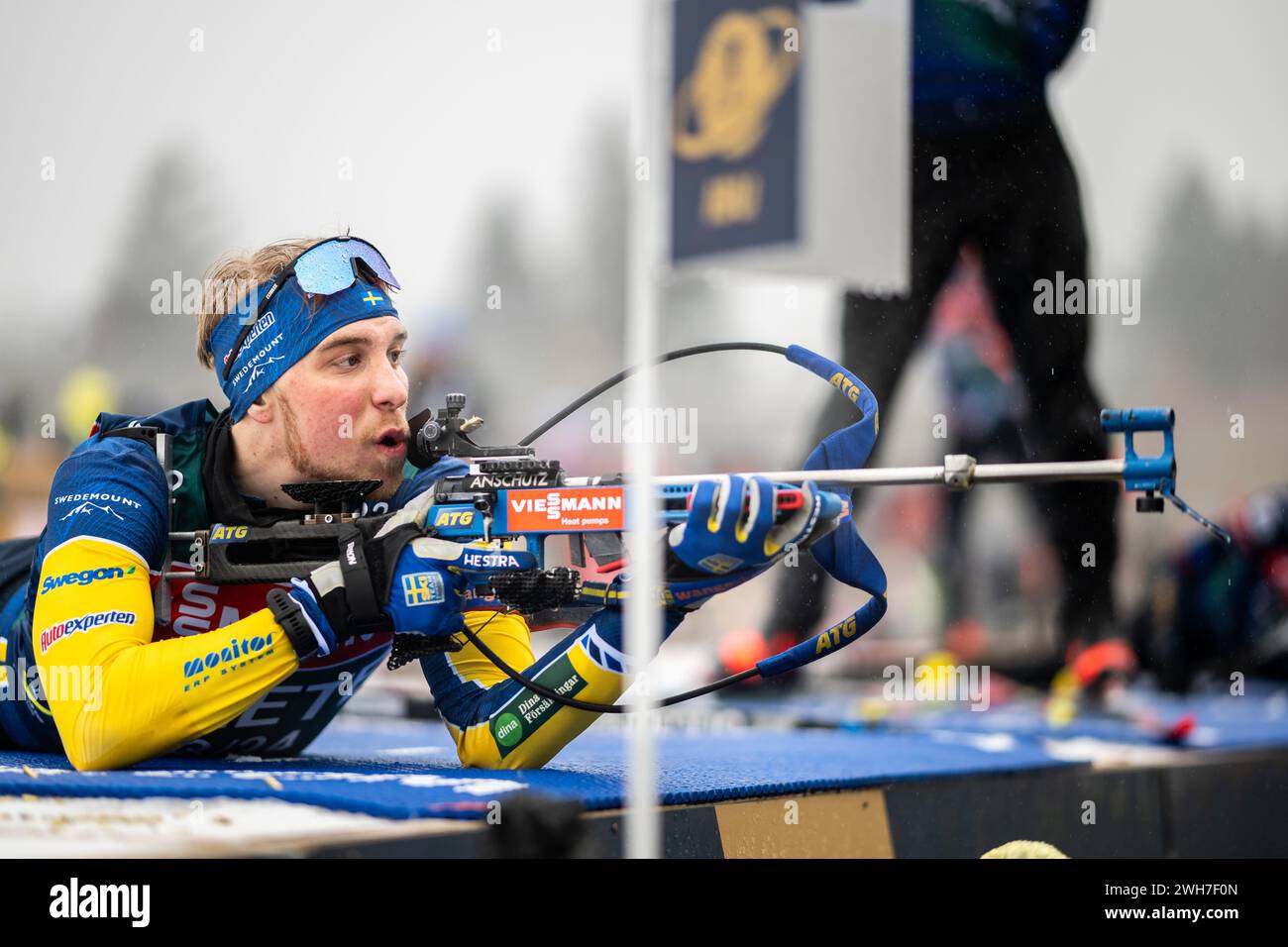Viktor Brandt of, Sweden. , . at a training session during the IBU ...