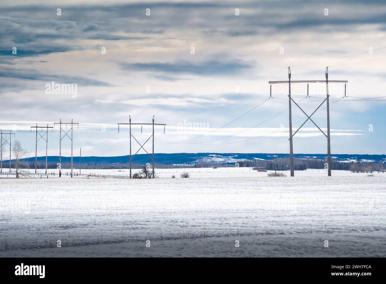 Wooden power poles hi-res stock photography and images - Alamy