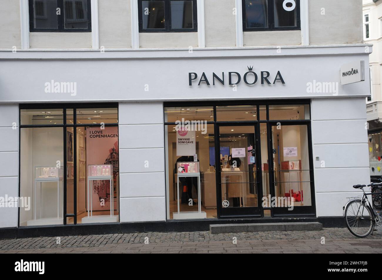 Copenhagen, Denmark /08 February 2023/.Pandora store on stroeget in ...