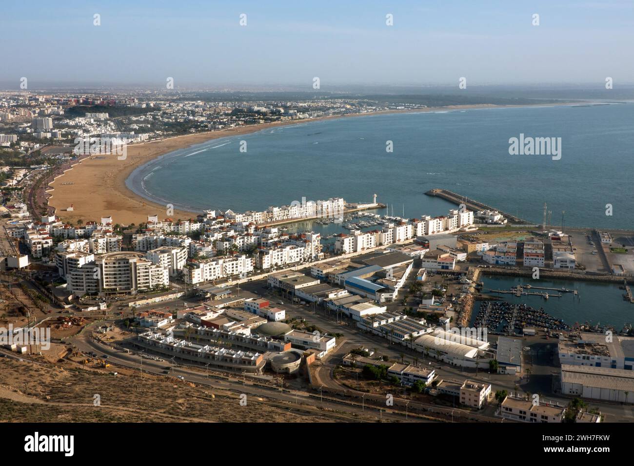 Agadir, Morocco - 11 November, 2023. Overview on the city Agadir and ...