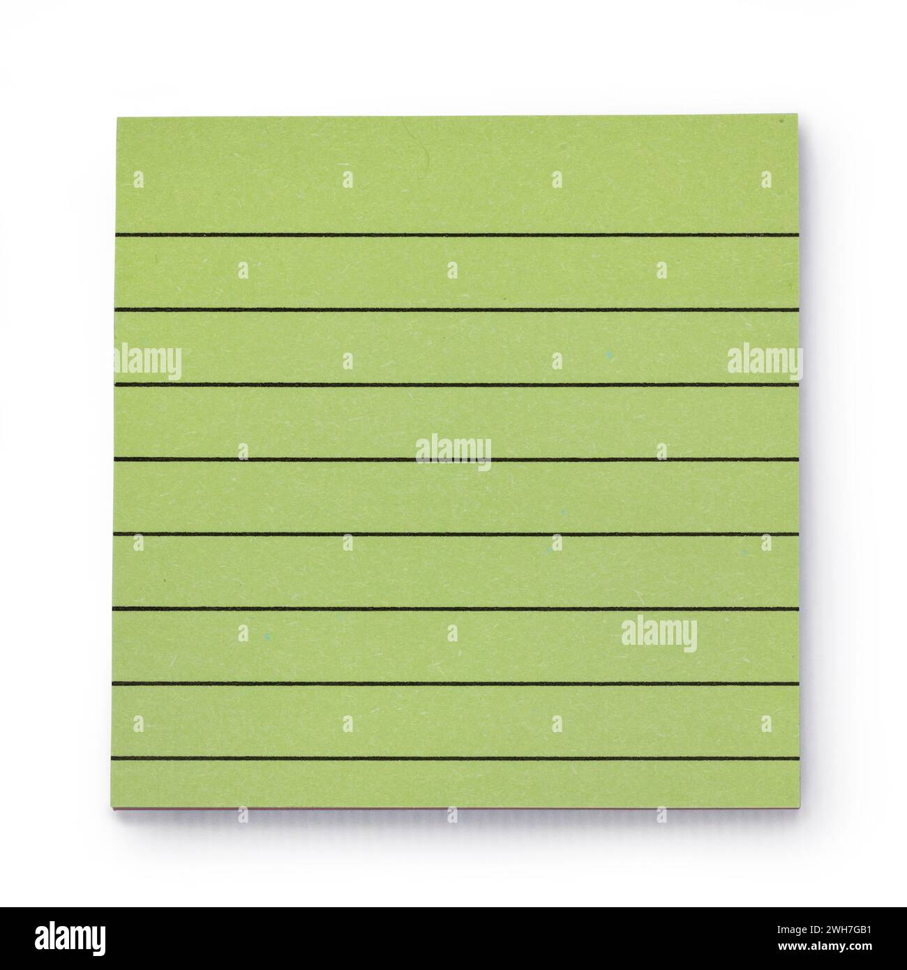 Green square note book paper, top vieuw. Isolated on a white background ...