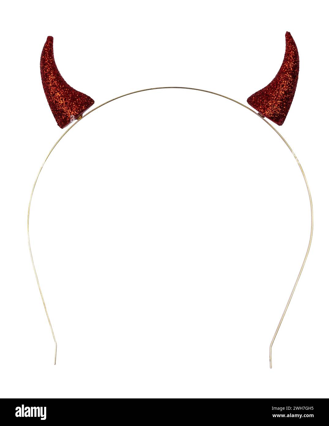 Devil horn hairband diadem. Top view. Isolated on a white background ...