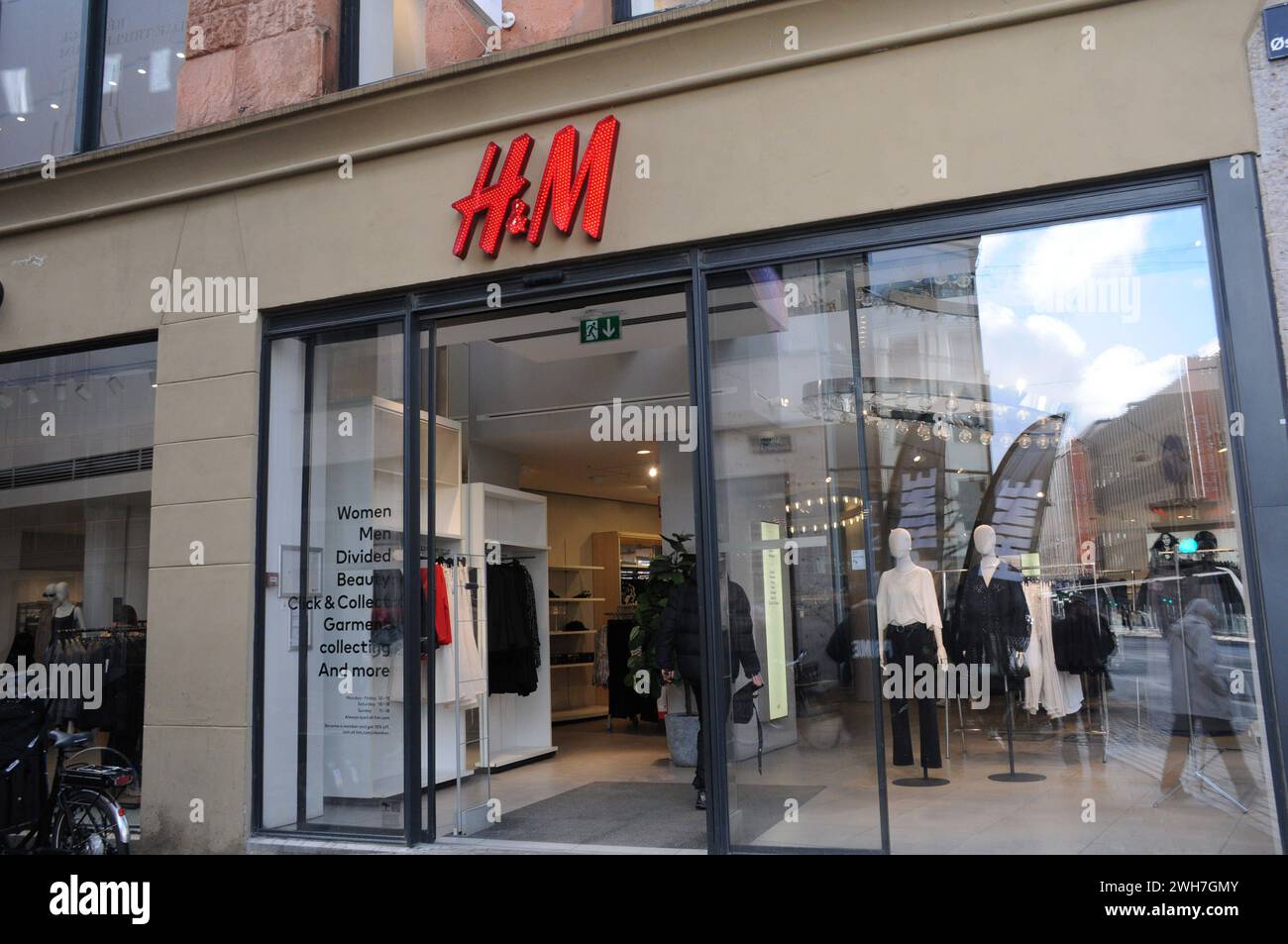 Copenhagen, Denmark /08 February 2024/.H&M swedish retail store in ...