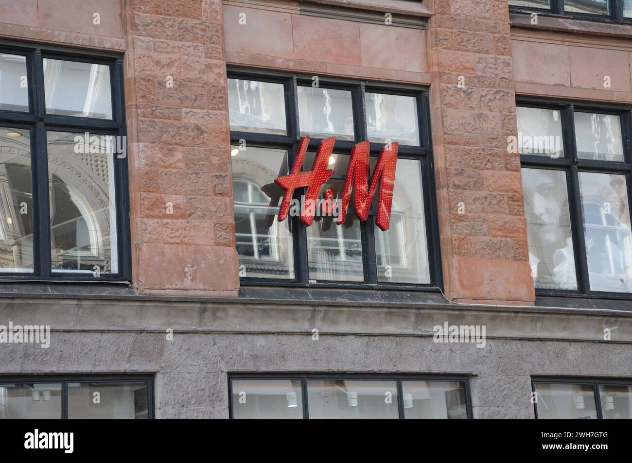 Copenhagen, Denmark /08 February 2024/.H&M swedish retail store in ...