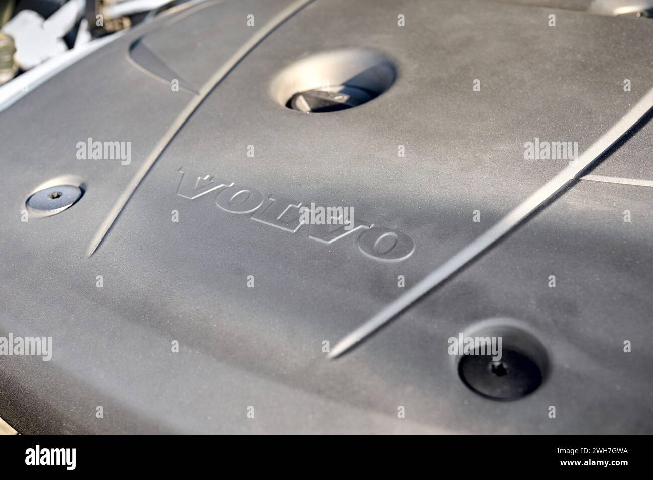 Berlin, Germany - August 20, 2022: engine cover in engine bay of third ...