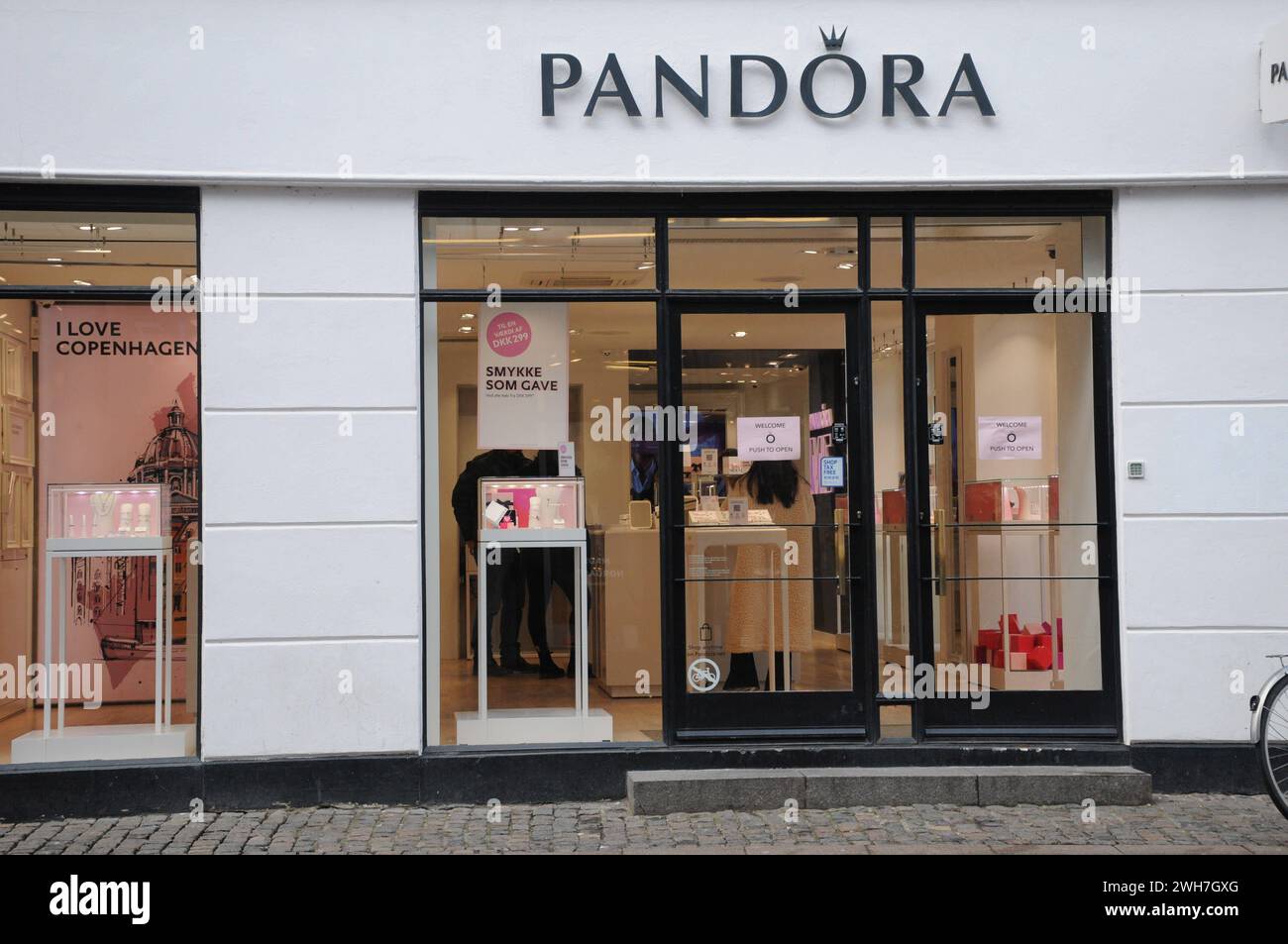 Copenhagen, Denmark /08 February 2023/.Pandora store on stroeget in ...