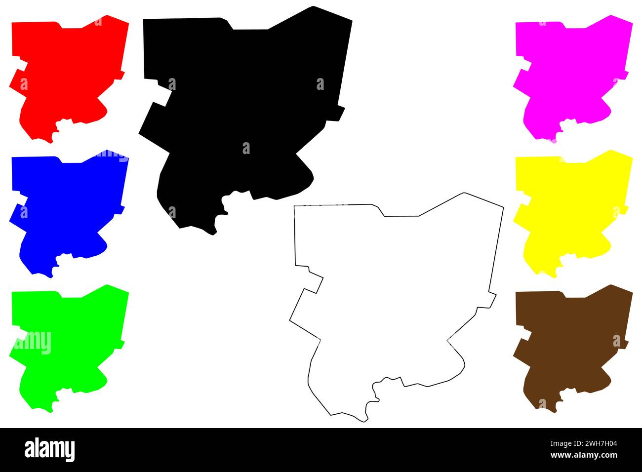 Fier city (Republic of Albania) map vector illustration, scribble ...