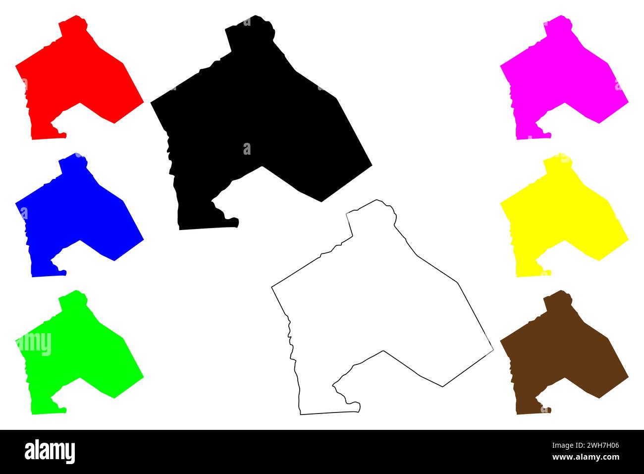 Bechar city (People's Democratic Republic of Algeria) map vector ...