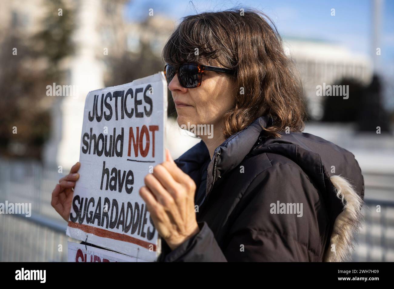 Robin Galbraith demonstrates outside the U.S. Supreme Court in ...