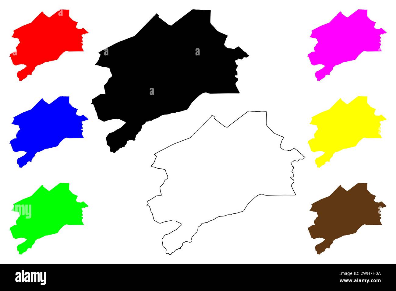 Barika city (People's Democratic Republic of Algeria) map vector ...