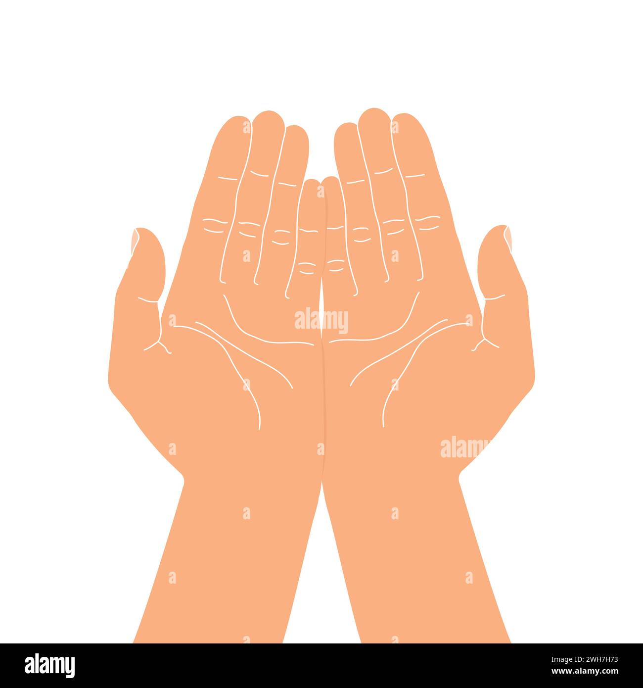 Giving or taking hand gesture. Cupped hands with open palms. Hands ...