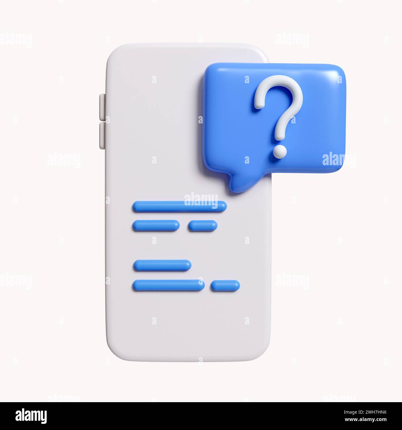 3d Speech bubble with q and a letters, questions and answers, faq chat. icon isolated on white ...