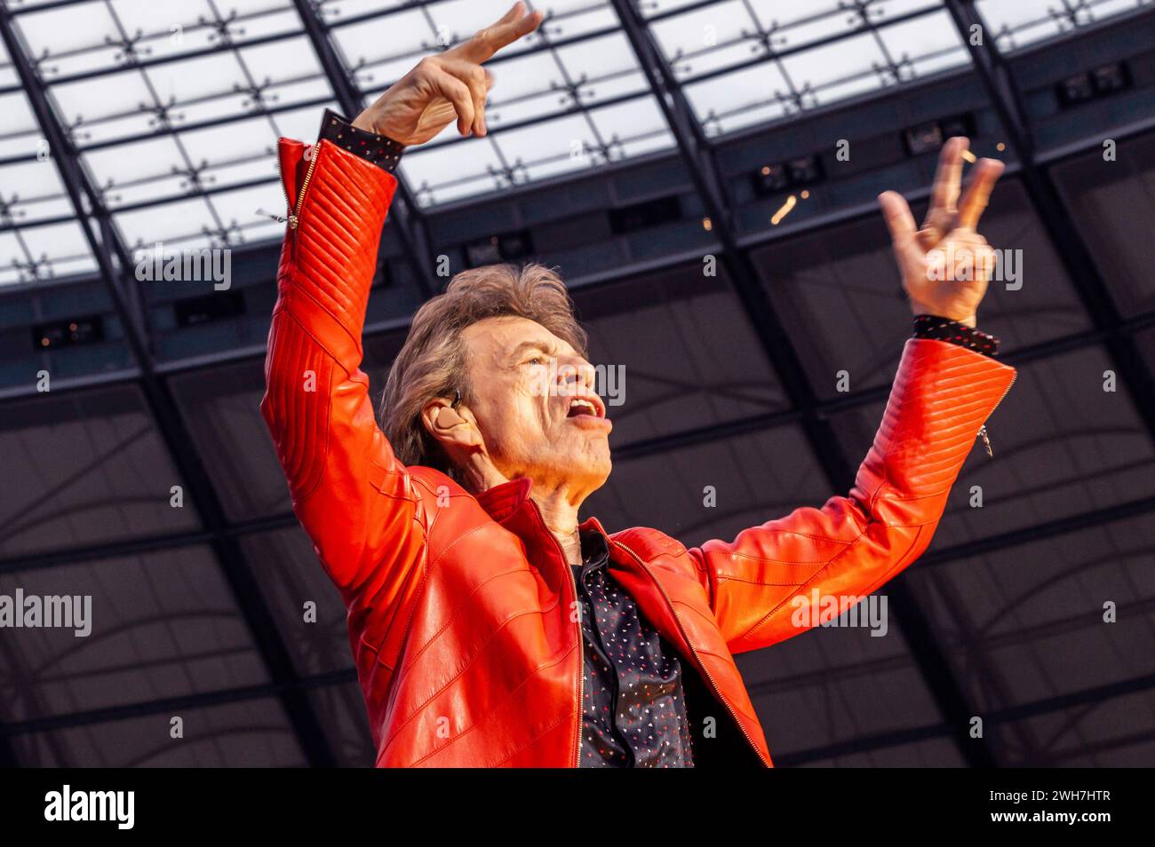 Mick Jagger von The Rolling Stones live bei einem Konzert der No Filter ...