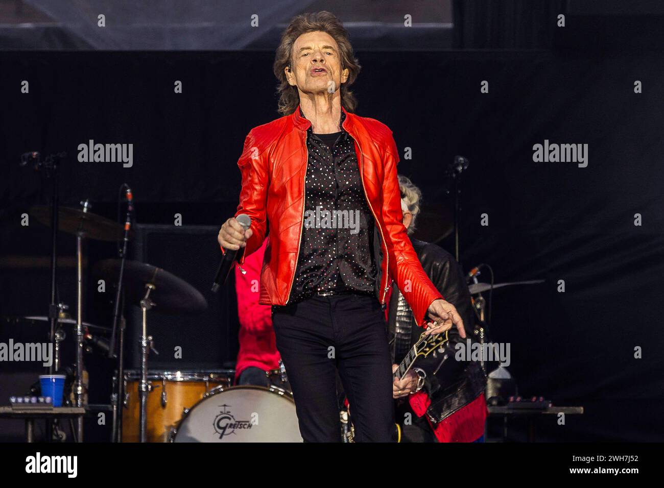 Mick Jagger von The Rolling Stones live bei einem Konzert der No Filter ...