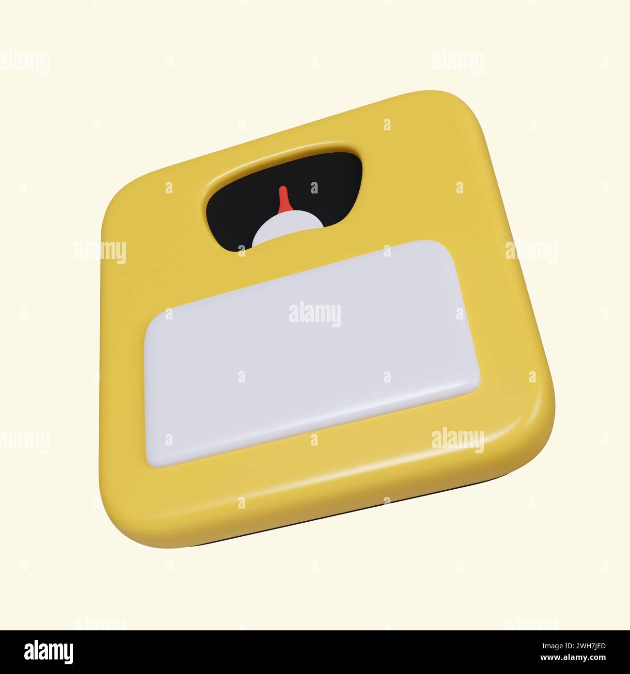 3d weighing scale. Dieting and health, weight measure device ...