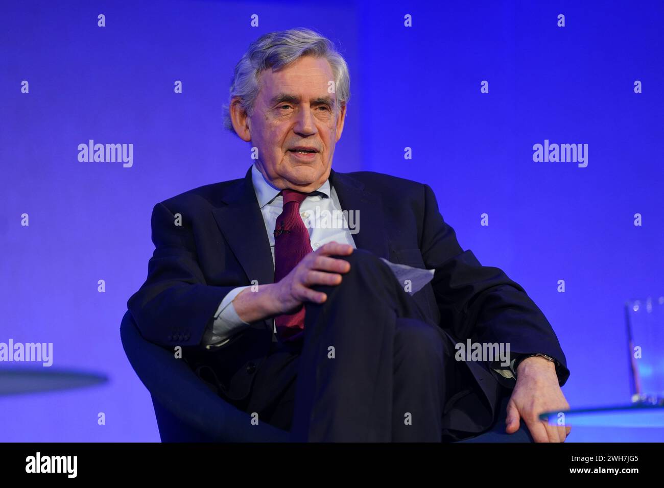 Former prime minister Gordon Brown speaking during Lead 2024, the ...