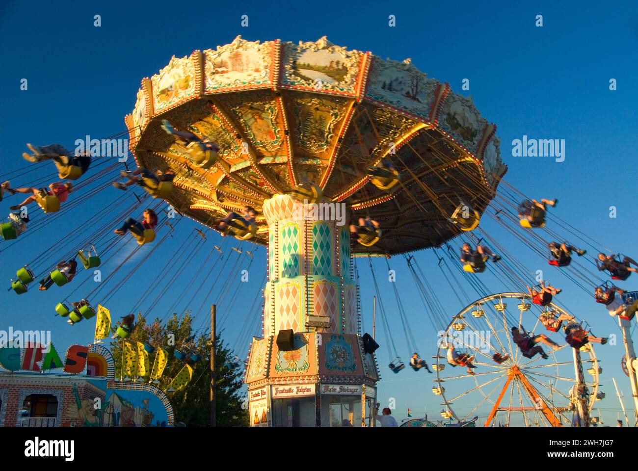 Wave Swinger carnival ride, Oregon State Fair, Salem, Oregon Stock ...
