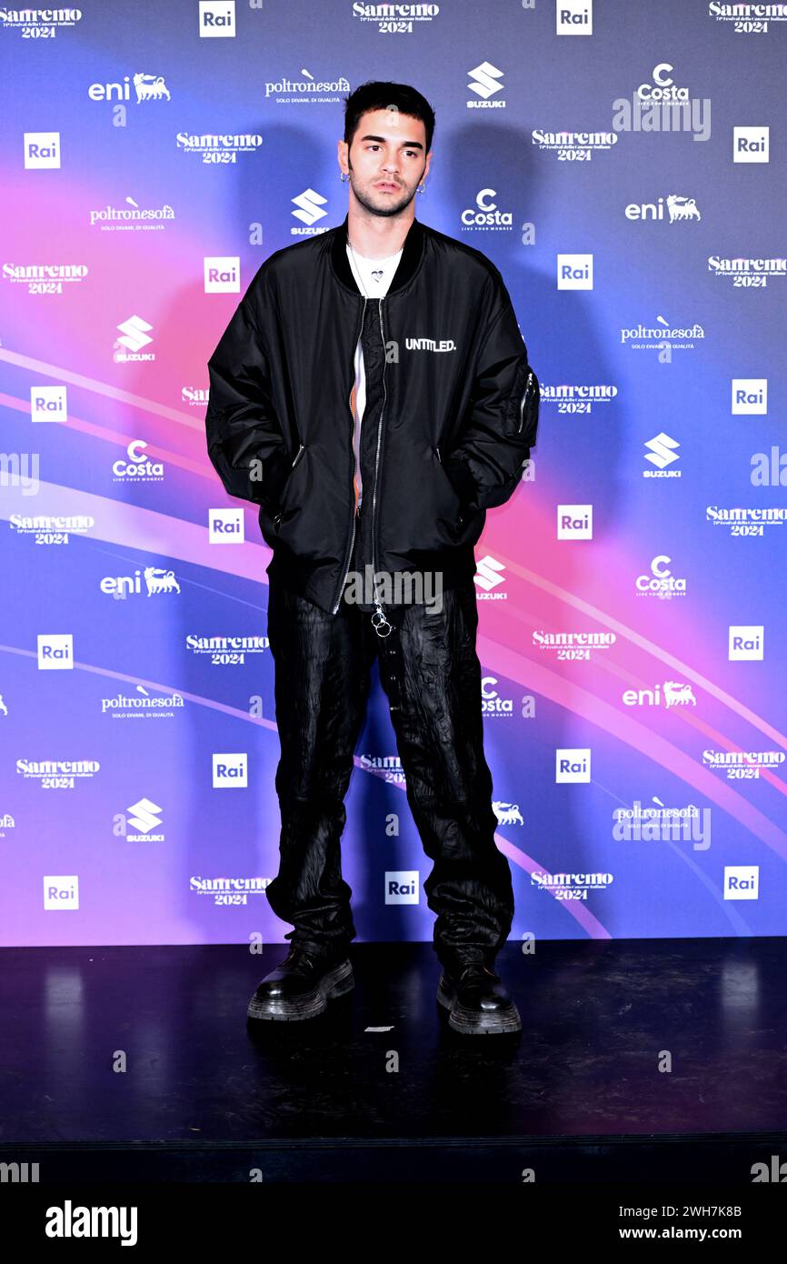 Sanremo, Italy. 08th Feb, 2024. Sanremo, 74th Italian Song Festival ...