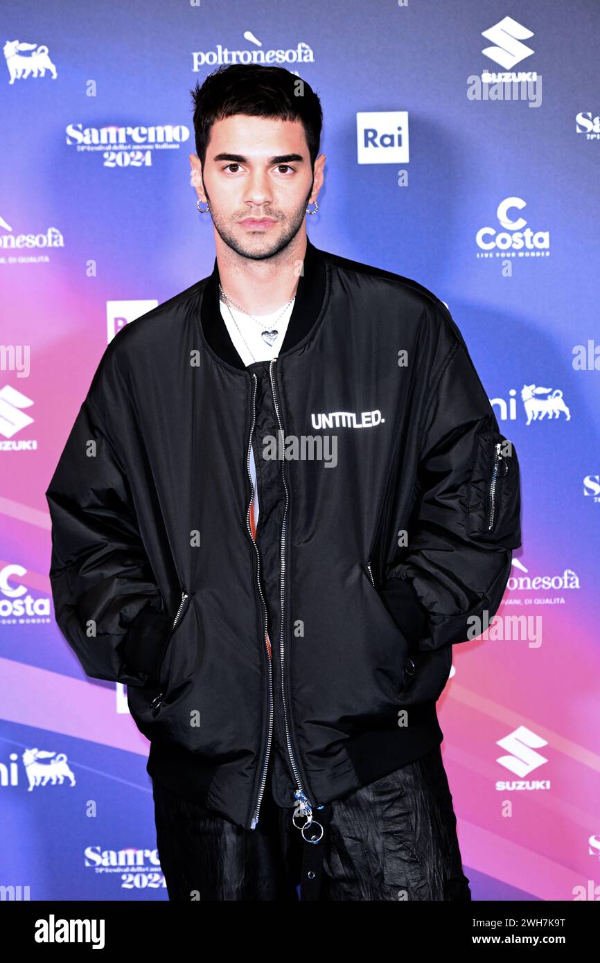 Sanremo, Italy. 08th Feb, 2024. Sanremo, 74th Italian Song Festival ...