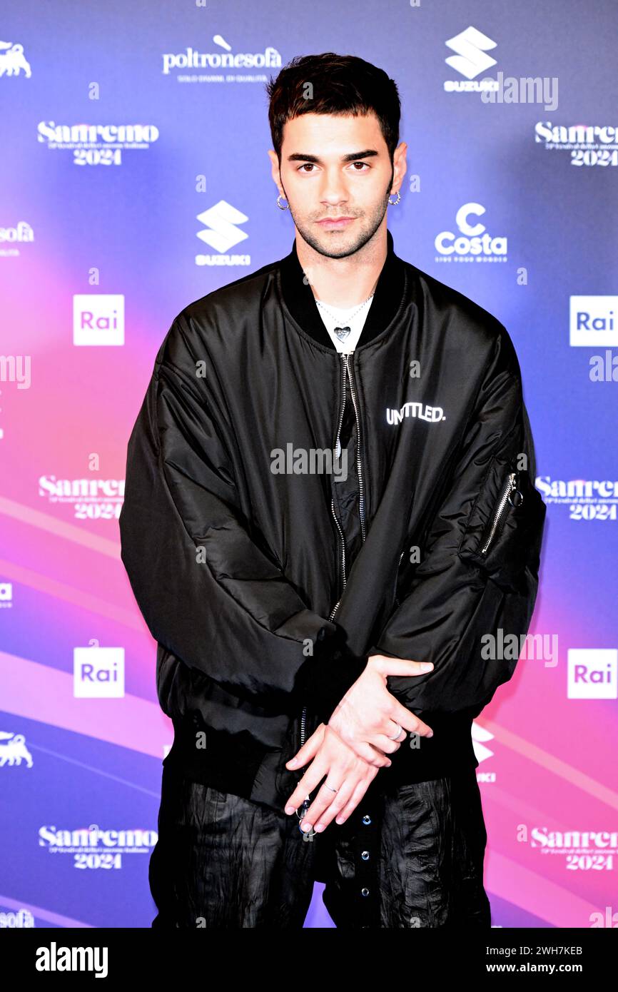 Sanremo, Italy. 08th Feb, 2024. Sanremo, 74th Italian Song Festival ...