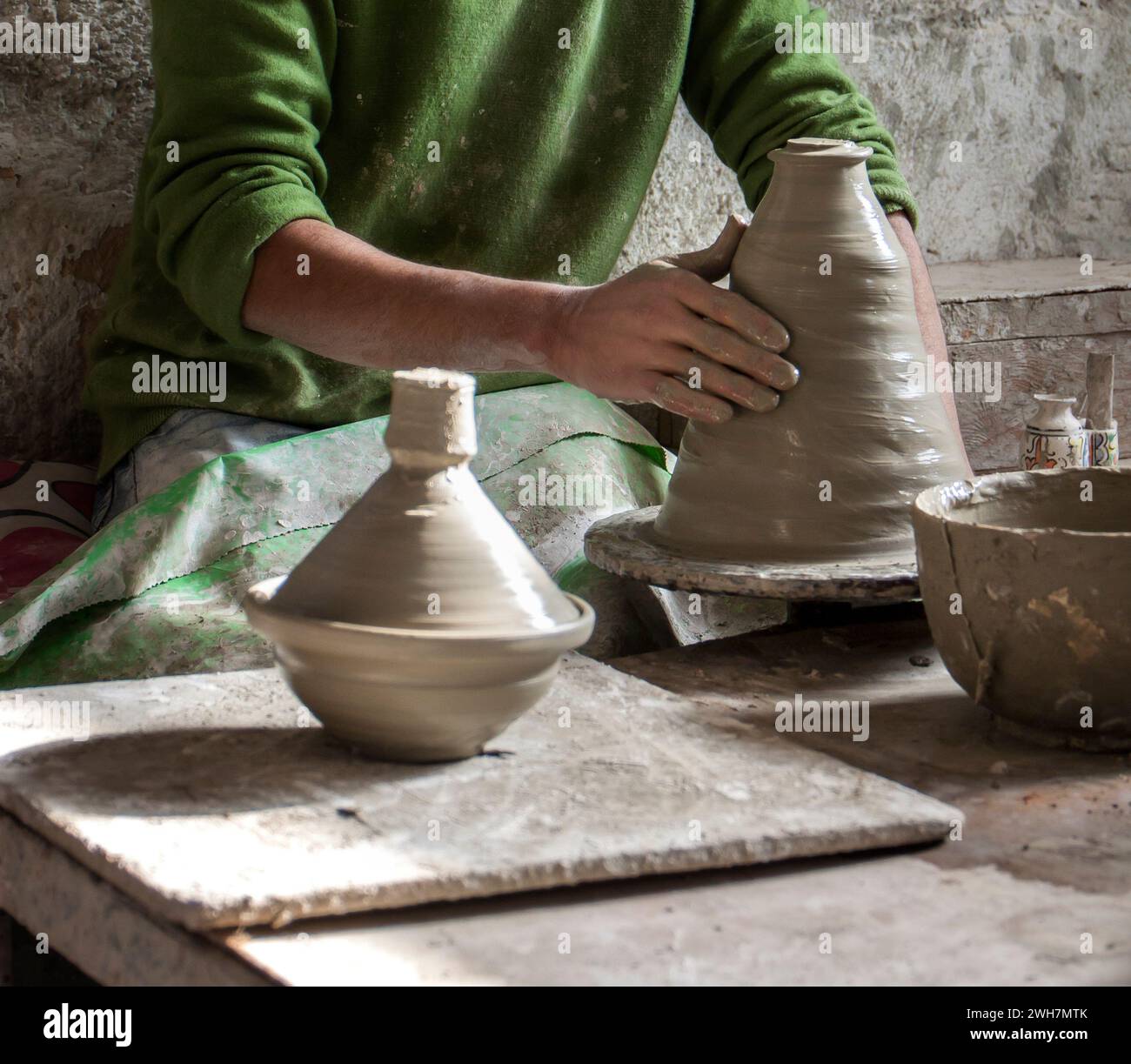 Handcrafted clay pottery hi-res stock photography and images - Alamy
