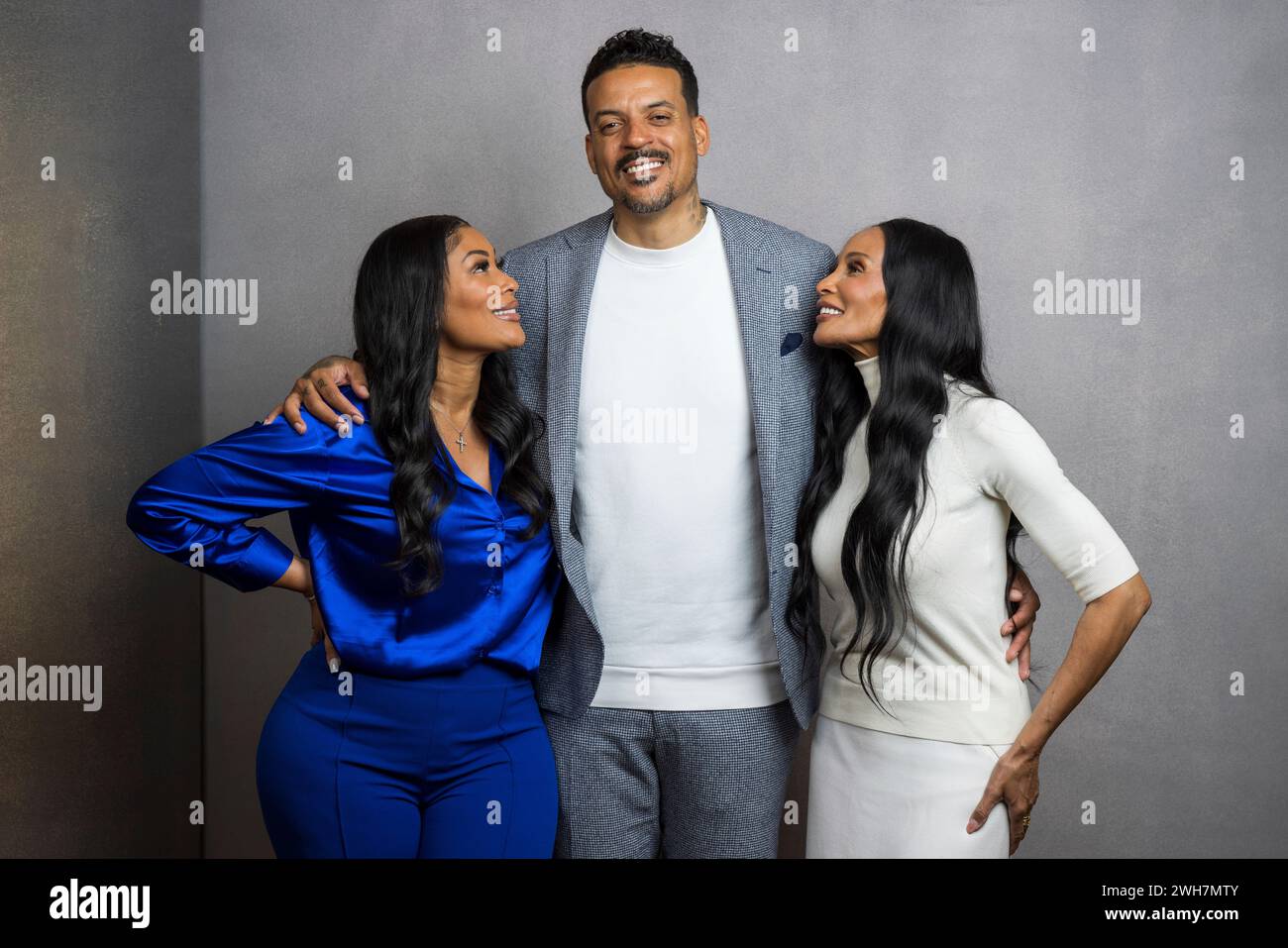 Anansa Sims, from left, Matt Barnes and Beverly Johnson pose for a ...