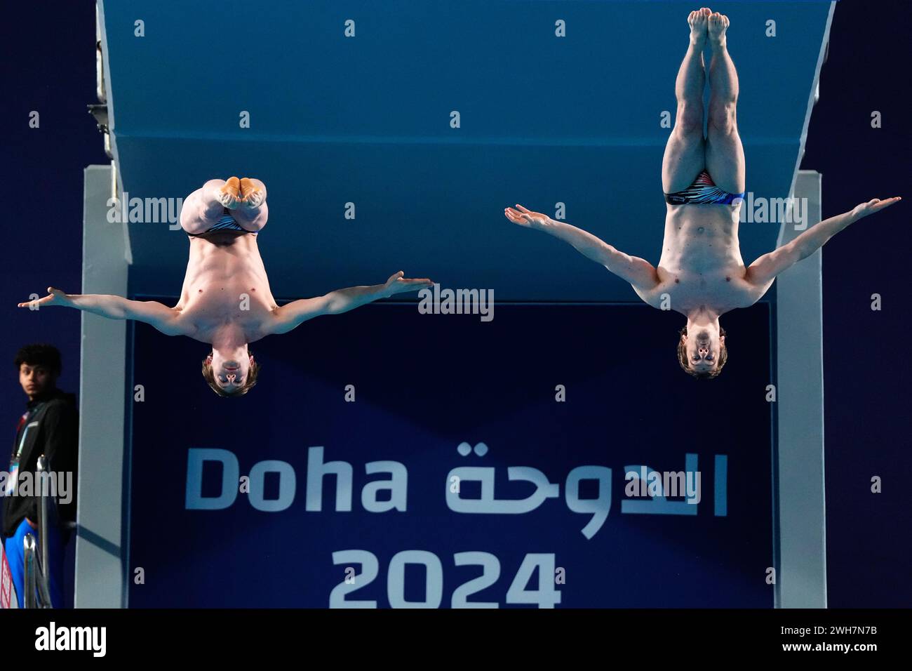 Gary Hunt and Lois Szymczak of France compete during the Men's ...