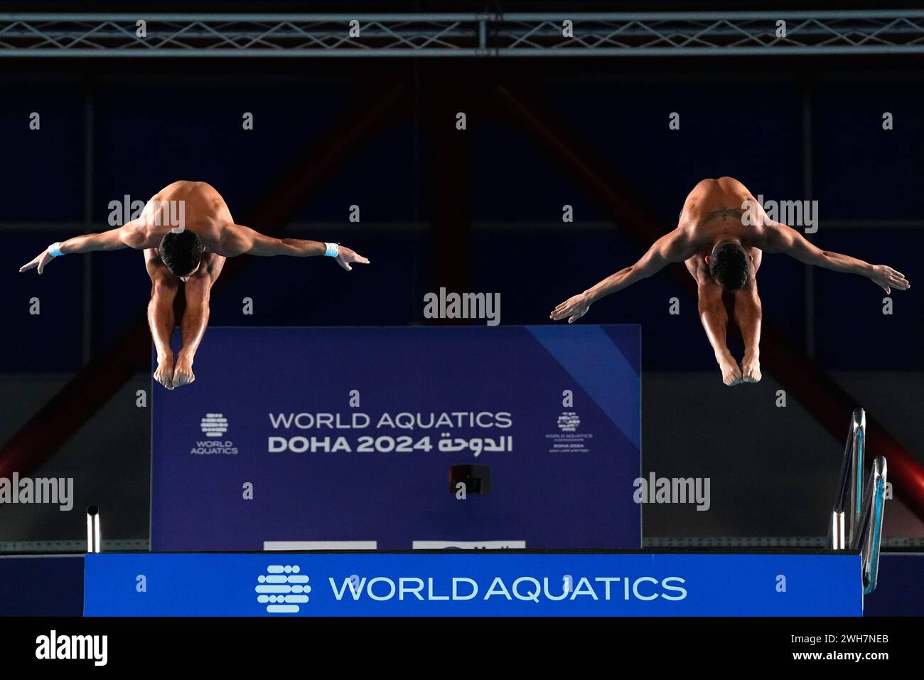 Kevin Berlin Reyes and Randal Williams Valdez of Mexico compete during ...