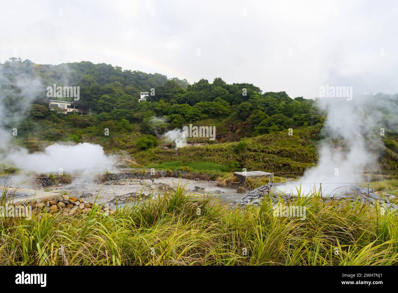 Yamgmigshan National Park geothermal active area with sulfuric gases ...