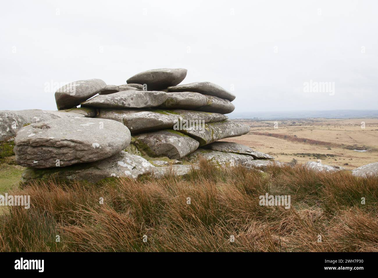 The Cheesewring on Bodmin Moor, Cornwall in the United Kingdom Stock ...