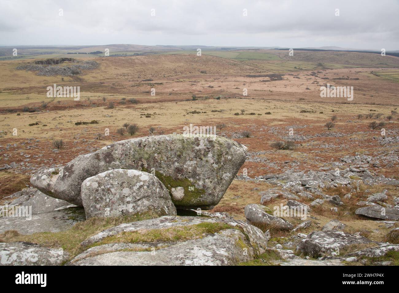 The Cheesewring on Bodmin Moor, Cornwall in the United Kingdom Stock ...
