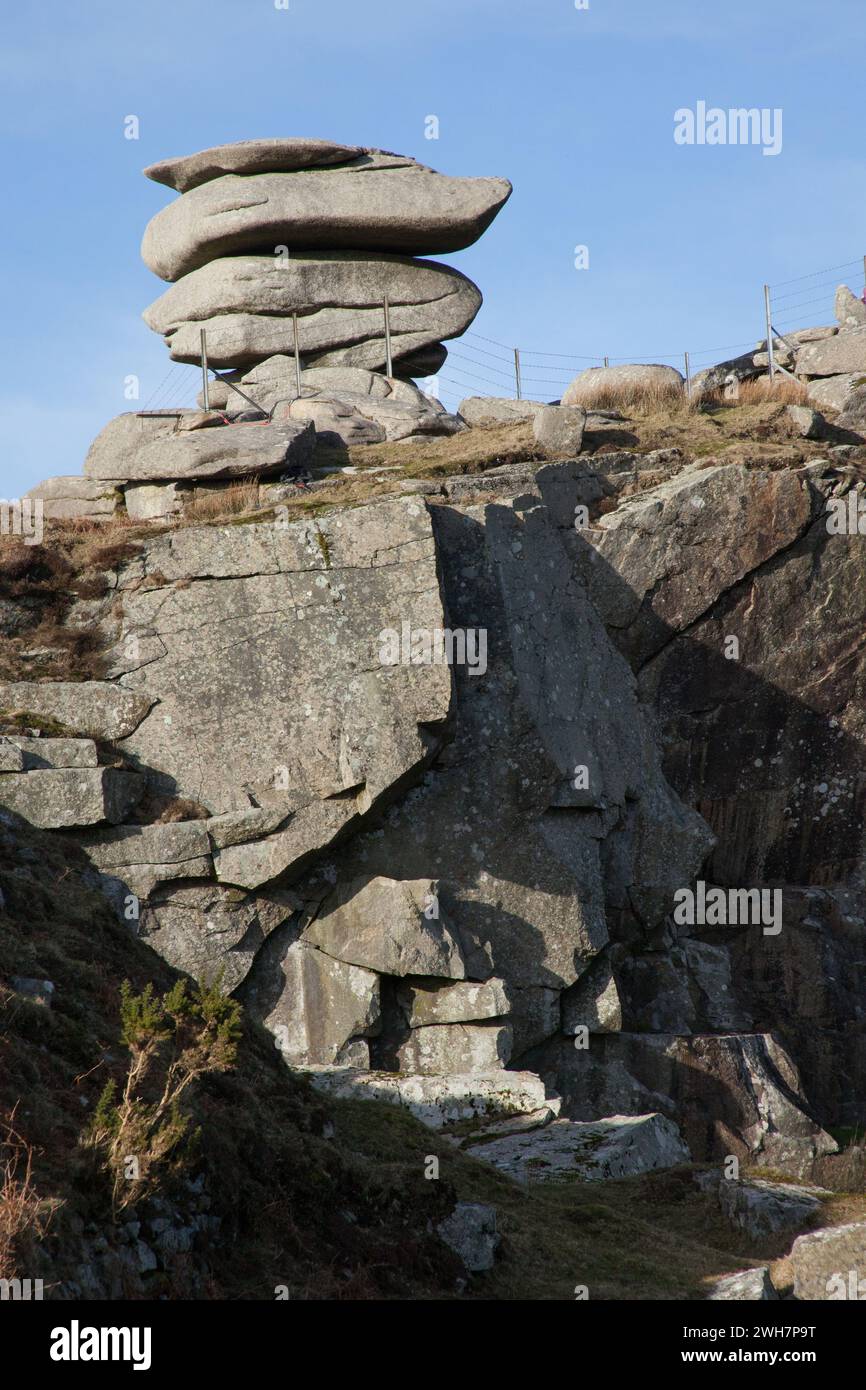 Cheesewring Quarry, Stowe's Hill on Bodmin Moor, Cornwall in the UK ...