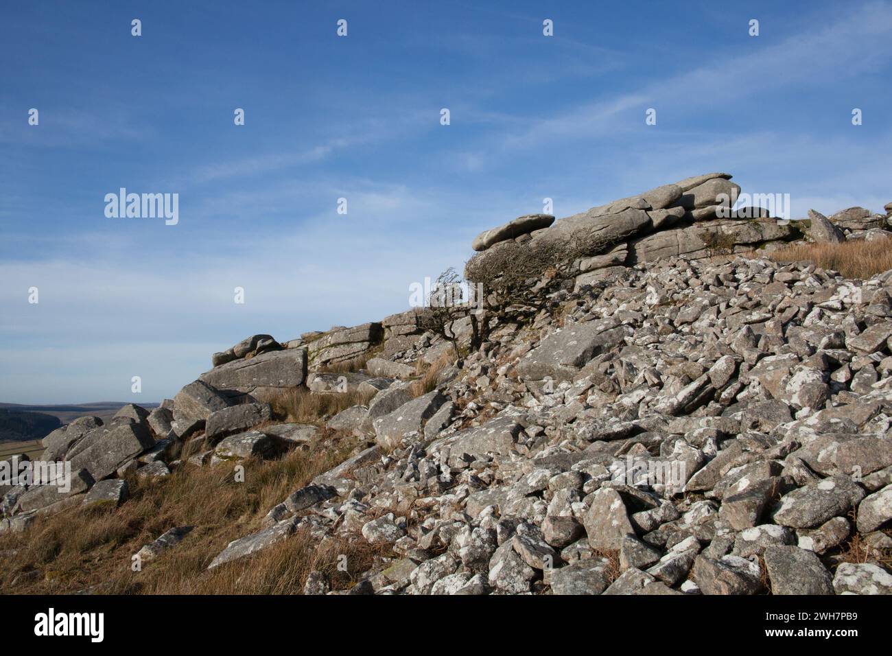 The Cheesewring on Bodmin Moor, Cornwall in the United Kingdom Stock ...