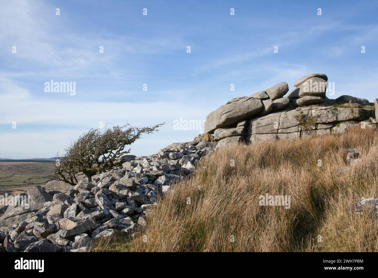 The Cheesewring on Bodmin Moor, Cornwall in the United Kingdom Stock ...