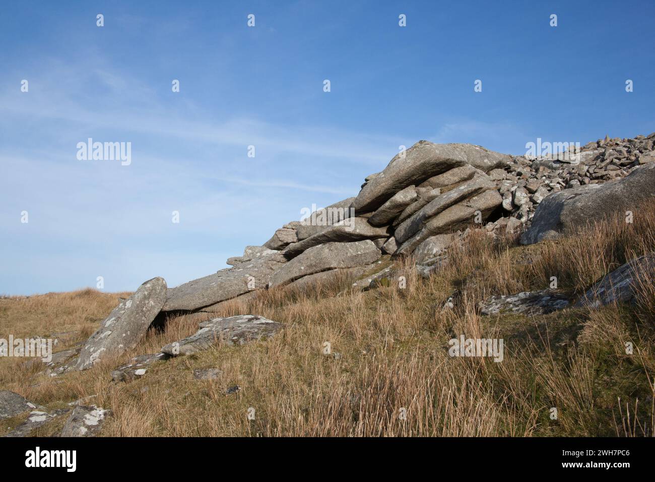 The Cheesewring on Bodmin Moor, Cornwall in the United Kingdom Stock ...
