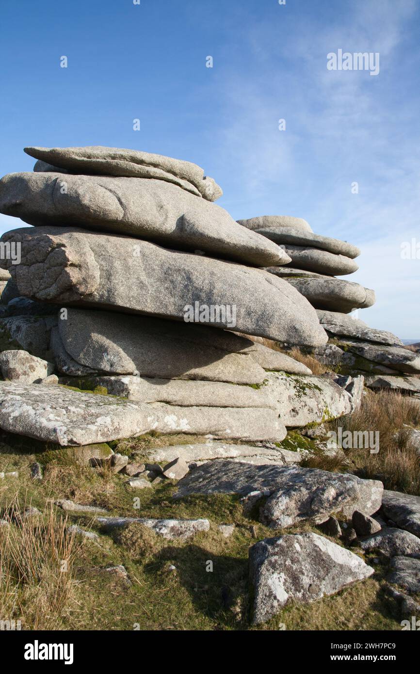 The Cheesewring on Bodmin Moor, Cornwall in the United Kingdom Stock ...