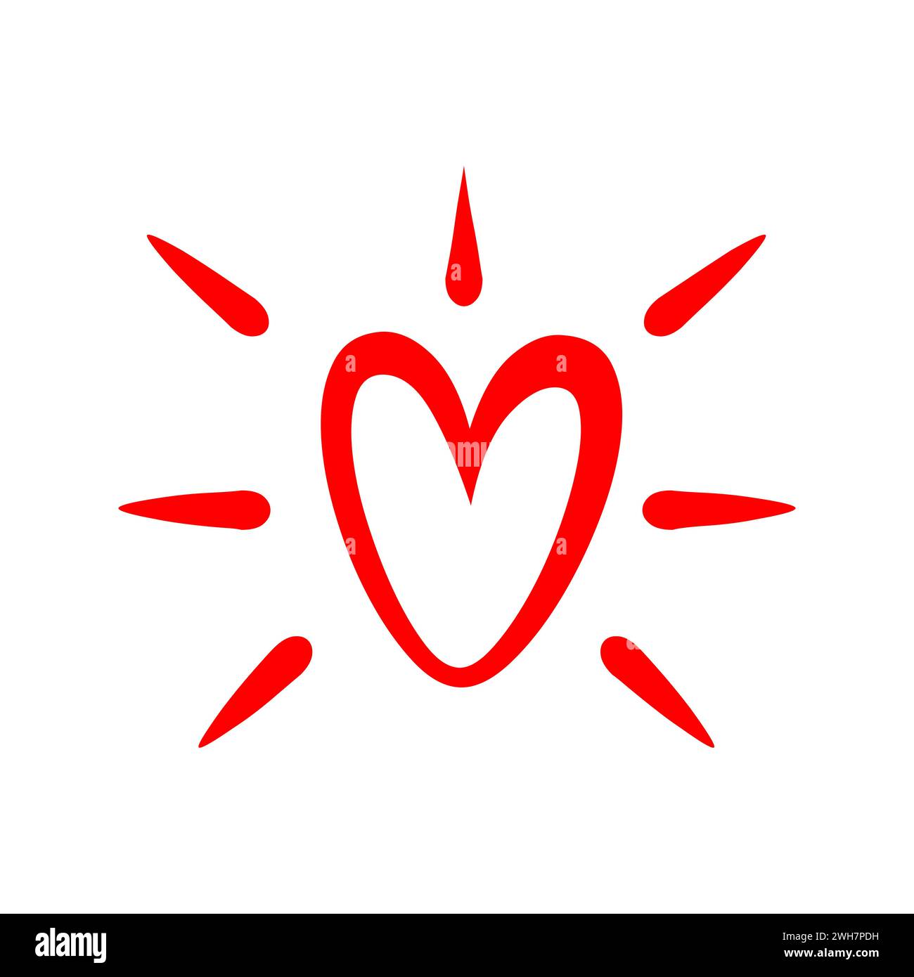 Shining Red Heart Icon Stock Vector Image & Art - Alamy