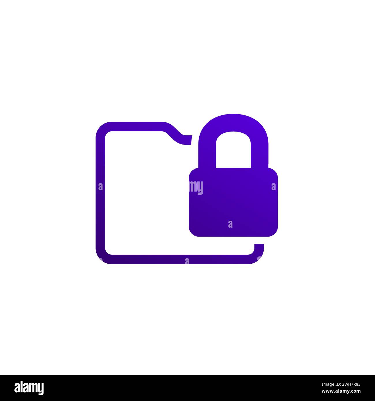 locked folder icon, vector pictogram Stock Vector Image & Art - Alamy